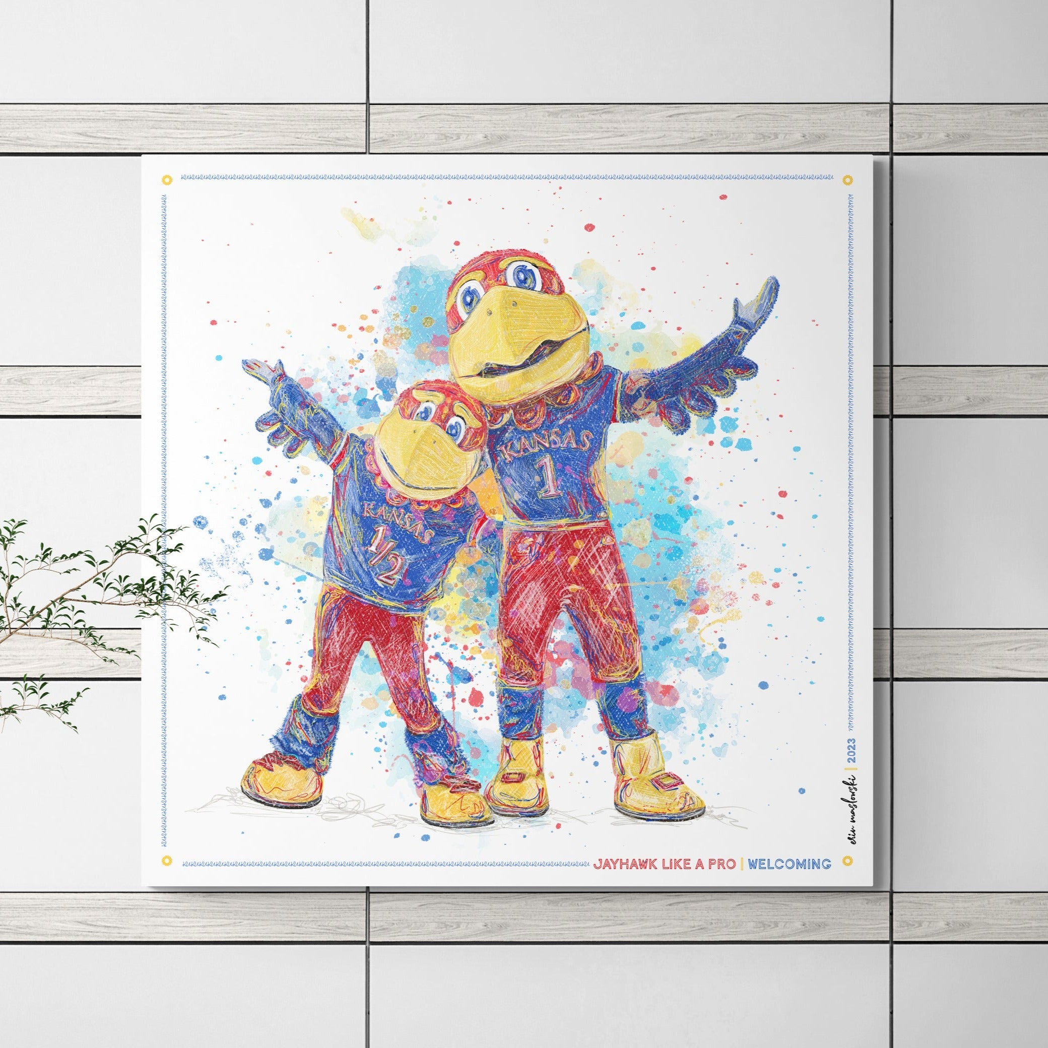 KU Jayhawk Canvas Print - MaslowDesignCo Official Art